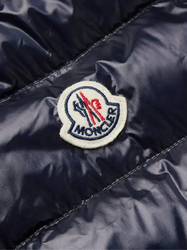 Moncler Slim-fit Logo-appliquéd Quilted Shell Down Gilet - Blue