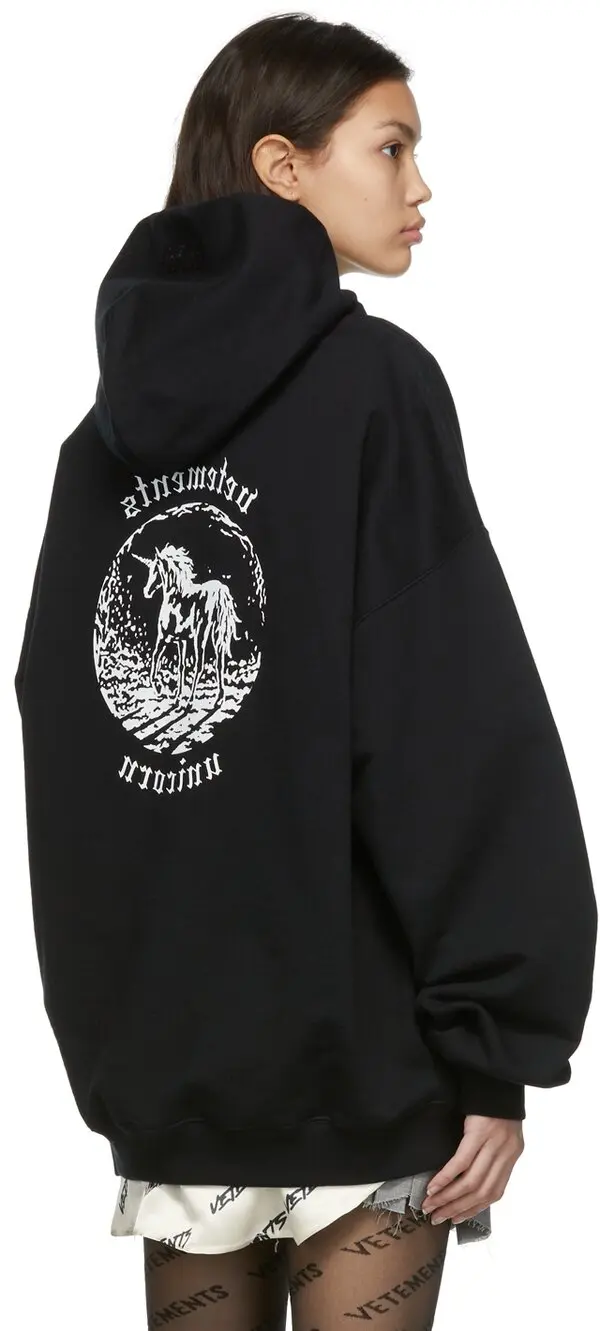 Vetements Double Unicorn Hoodie In Black - 41% Off | Editorialist