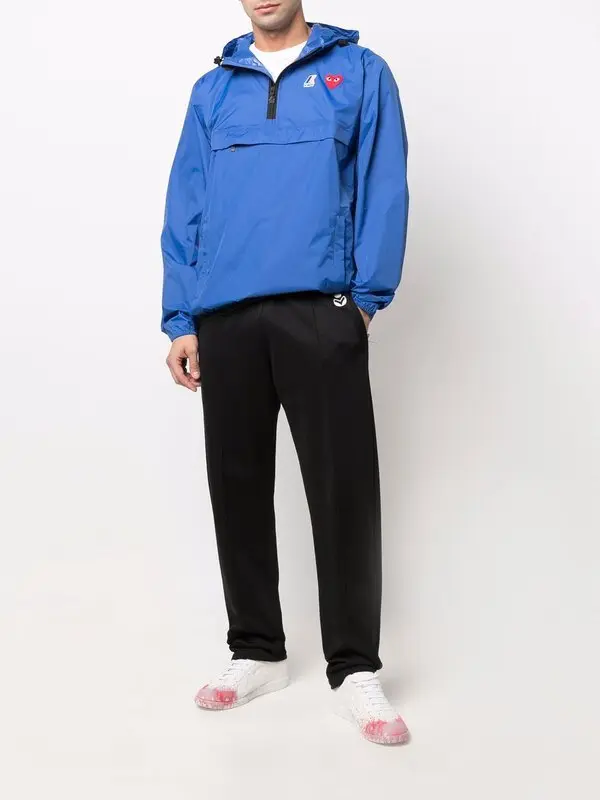 Play Comme Des Garcon X K-way Pullover Hooded Windbreaker