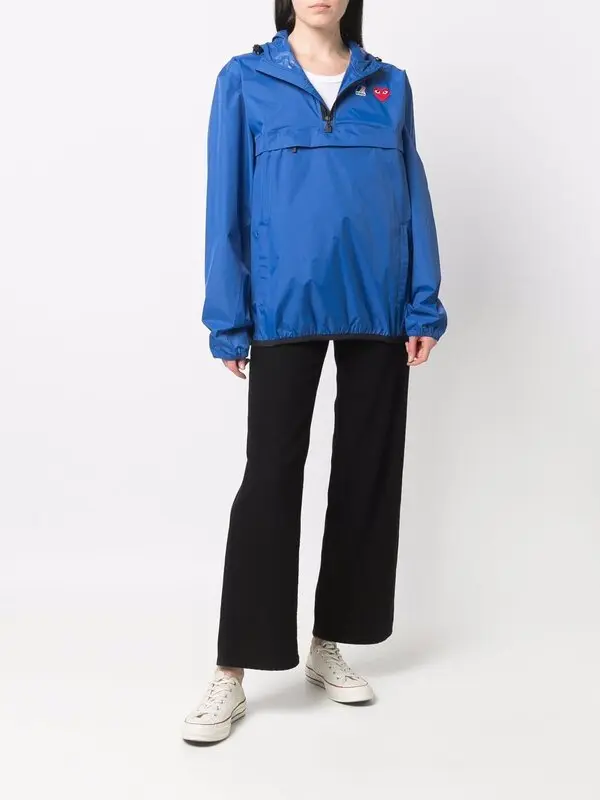 Play Comme Des Garcon X K-way Pullover Hooded Windbreaker