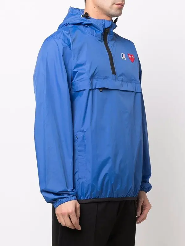 Play Comme Des Garcon X K-way Pullover Hooded Windbreaker