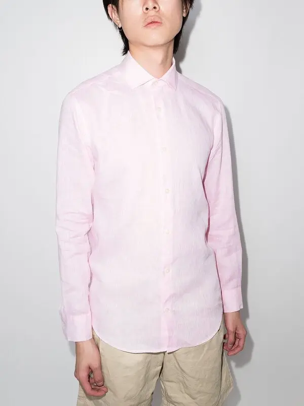 Frescobol Carioca Antonio Linen Shirt - Pink