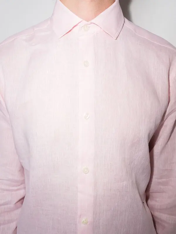 Frescobol Carioca Antonio Linen Shirt - Pink