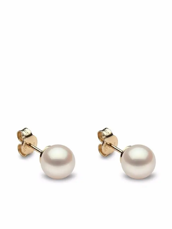 Yoko London 18kt Yellow 6mm Freshwater Pearl Stud Earrings - Gold