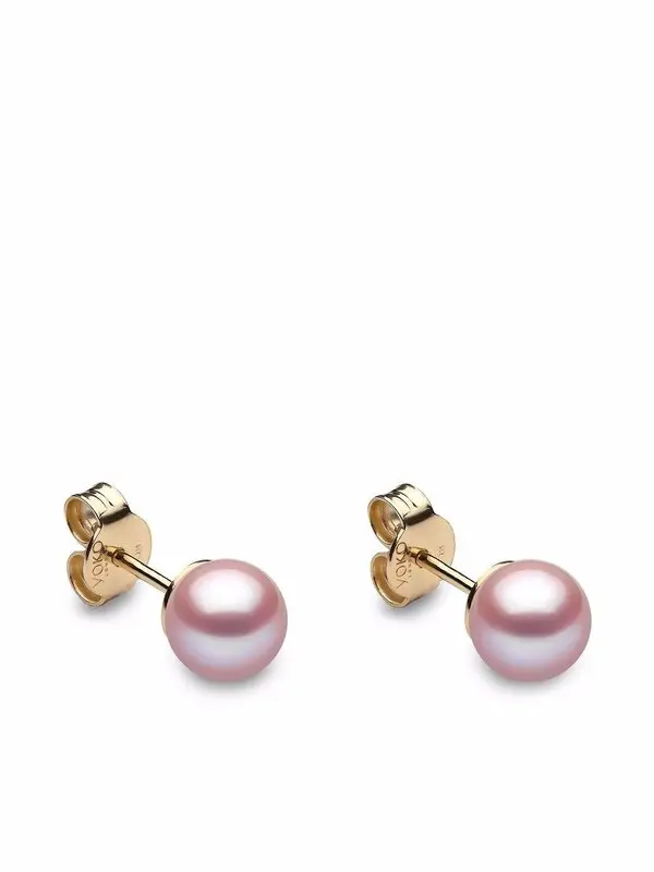 Yoko London 18kt Yellow 6mm Freshwater Pearl Stud Earrings - Gold