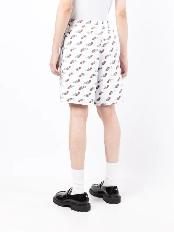 DUOLTD Graphic-print Denim Shorts