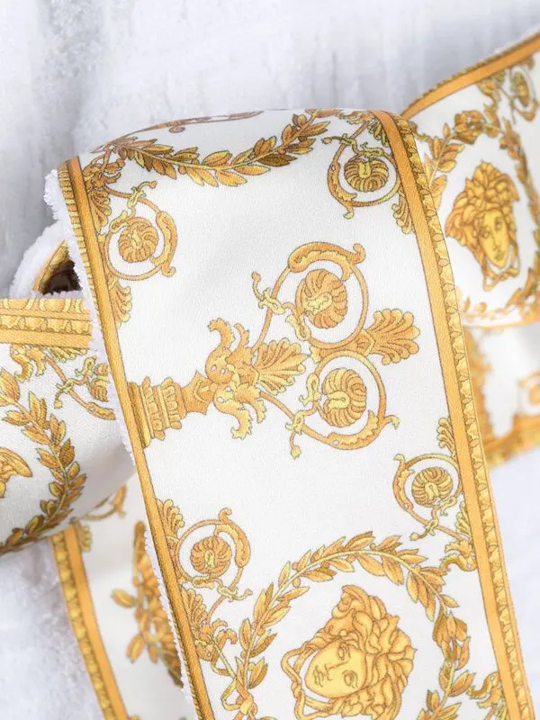 Versace Barocco-trim Hooded Bath Robe