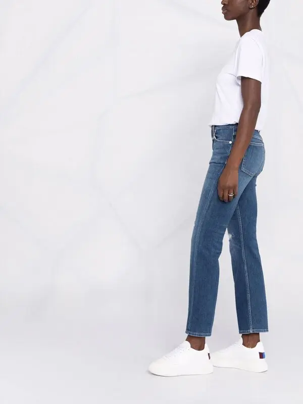 Closed Distressed Straight-leg Tapered Jeans