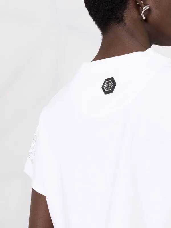 Philipp Plein Cropped Skull T-shirt