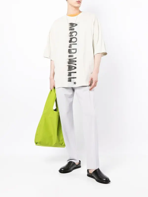 A-COLD-WALL* Blurred Logo-print T-shirt - Neutrals