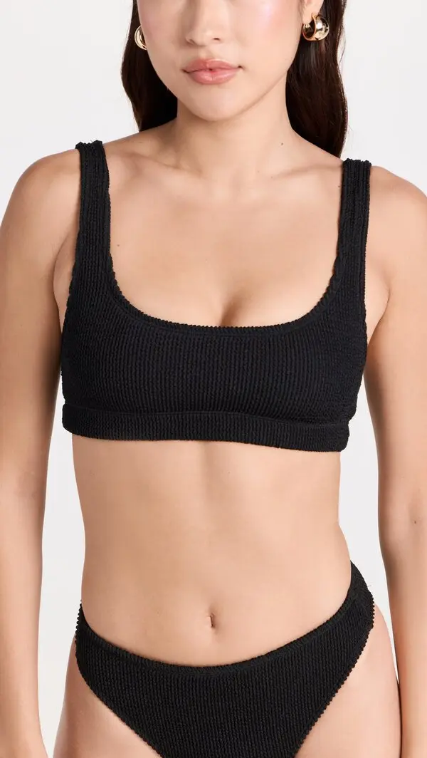 Good American Always Fits Scoop Bikini Top - Black001