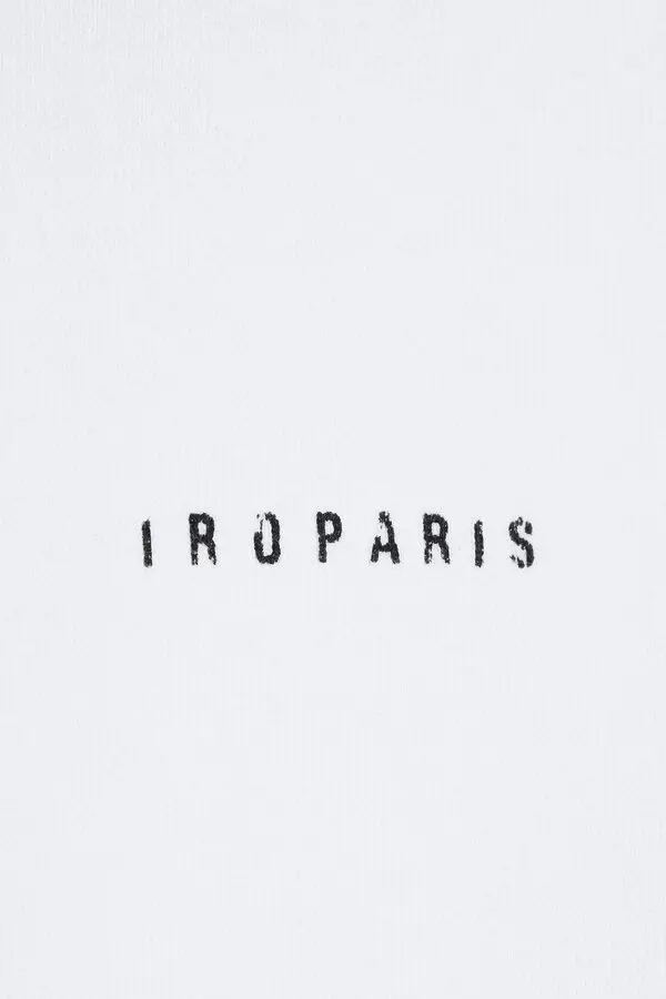IRO PARIS Printed Cotton Fleece Hoodie - White