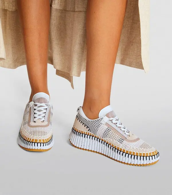 Chloé Nama Runner Sneakers - Beige
