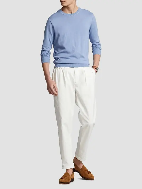 Polo Ralph Lauren Cotton Crewneck Sweater - Chambray Blue