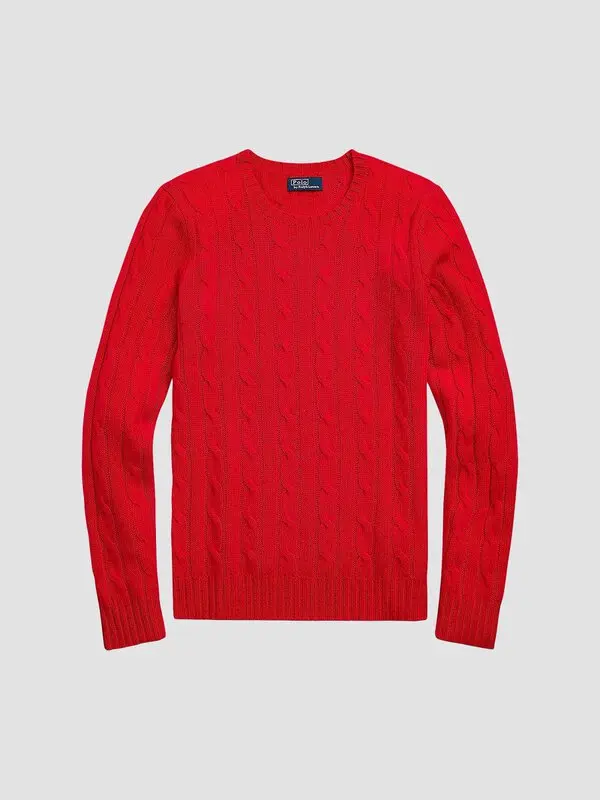 Polo Ralph Lauren Julianna Cable-knit Cashmere Sweater - Red