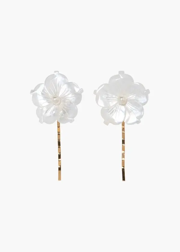 JENNIFER BEHR Zia Bobby Pin Set - Mother Of Pearl
