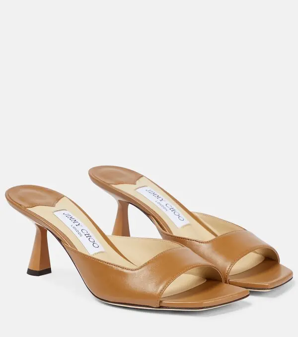 パンダコッタ様 Jimmy Choo Zania 65 Leather Sandals In Brown - 30% Off | Editorialist