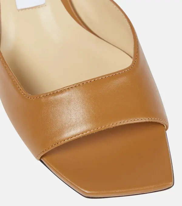 Jimmy Choo Zania 65 Leather Sandals In Brown - 30% Off | Editorialist