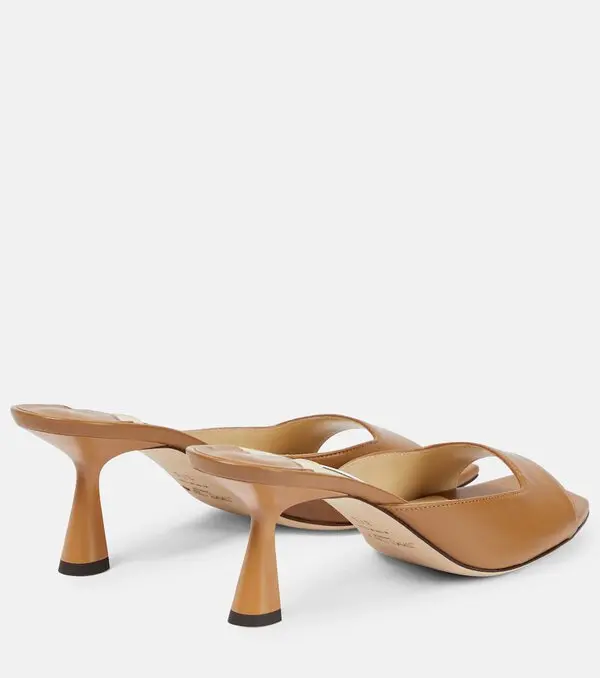 Jimmy Choo Zania 65 Leather Sandals In Brown - 30% Off | Editorialist