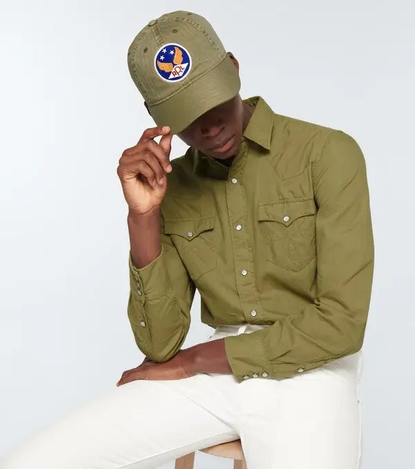 Ralph Lauren Embroidered Cotton Cap - Green