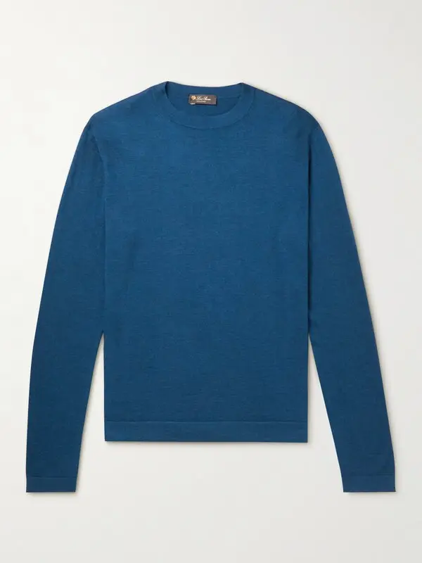 Loro Piana Cashmere And Silk-blend Sweater - Blue