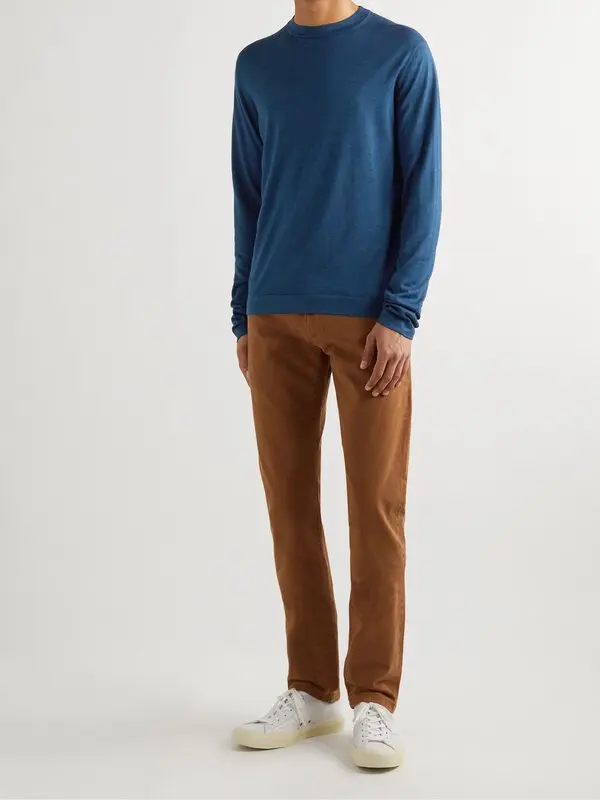 Loro Piana Cashmere And Silk-blend Sweater - Blue