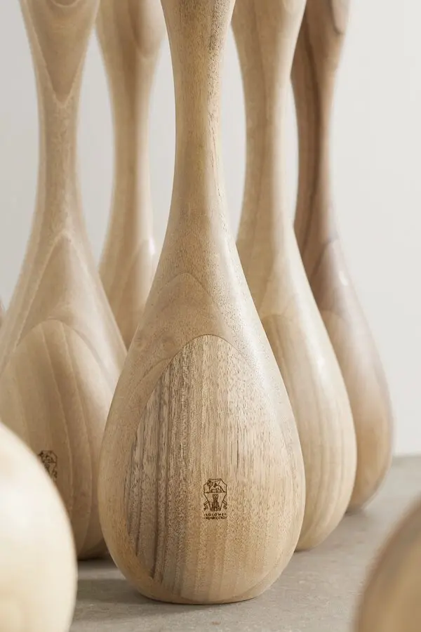Brunello Cucinelli Leather-trimmed Wood Skittles Set