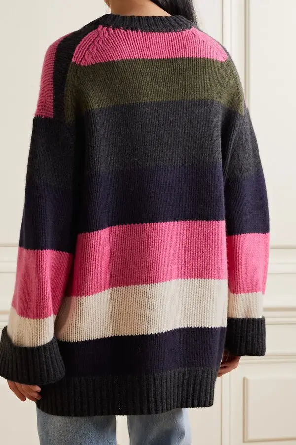 Khaite Jade Oversized Striped Cashmere Sweater