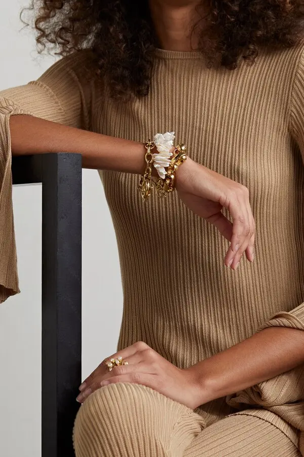 Cult Gaia Aliza Gold-tone Pearl Bracelet