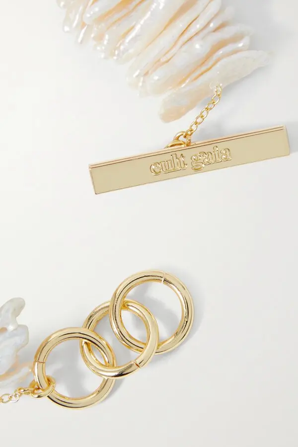 Cult Gaia Aliza Gold-tone Pearl Bracelet