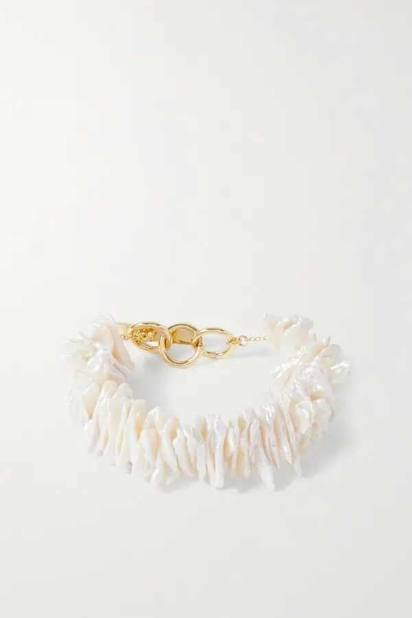 Cult Gaia Aliza Gold-tone Pearl Bracelet