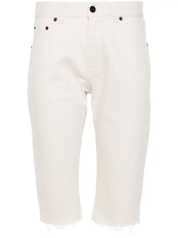 Saint Laurent Denim Shorts - White