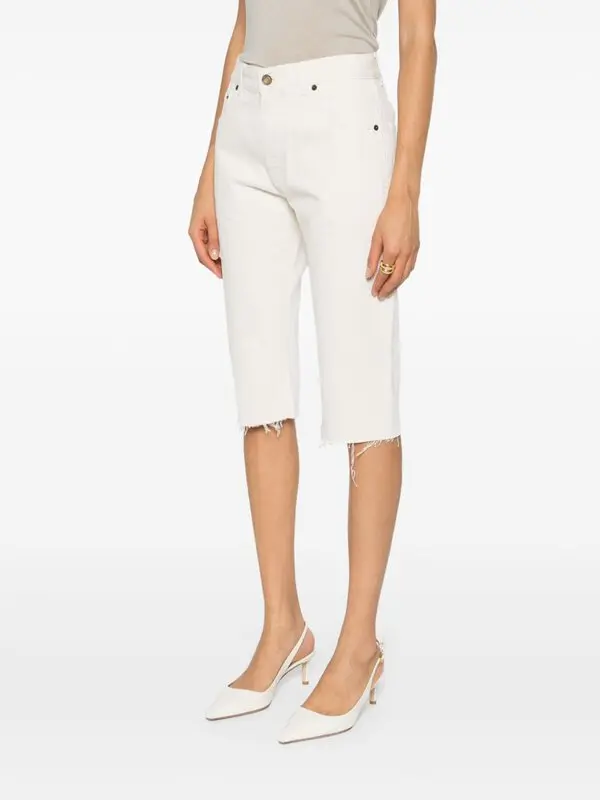 Saint Laurent Denim Shorts - White