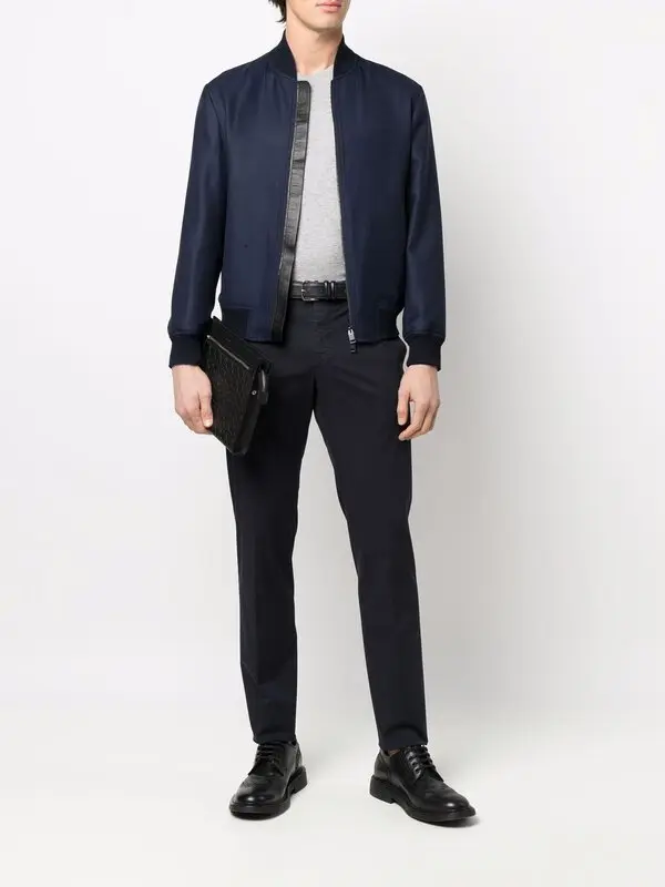Incotex Tailored-cut Cotton Trousers - Blue