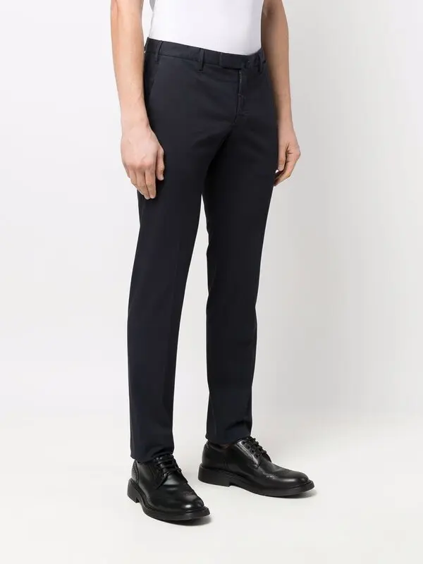 Incotex Tailored-cut Cotton Trousers - Blue
