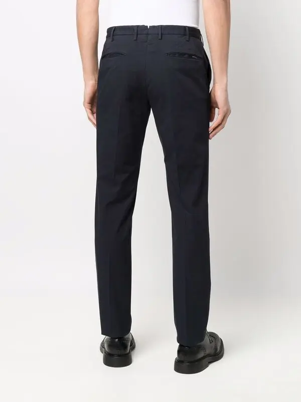 Incotex Tailored-cut Cotton Trousers - Blue