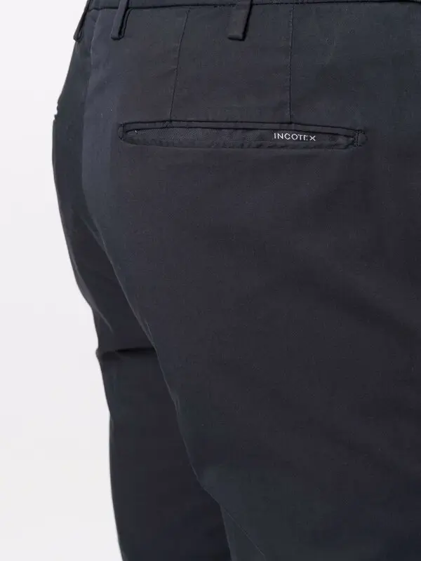 Incotex Tailored-cut Cotton Trousers - Blue