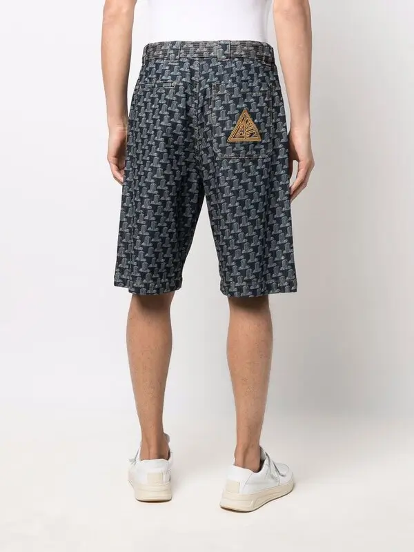 LANVIN Geometric-print Bermuda Shorts
