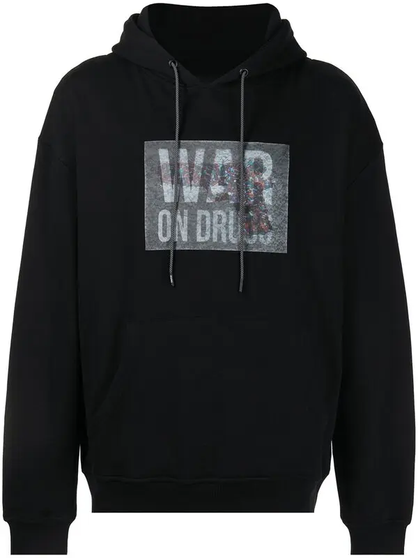 MOSTLY HEARD RARELY SEEN Graphic-print Jersey Hoodie - Black