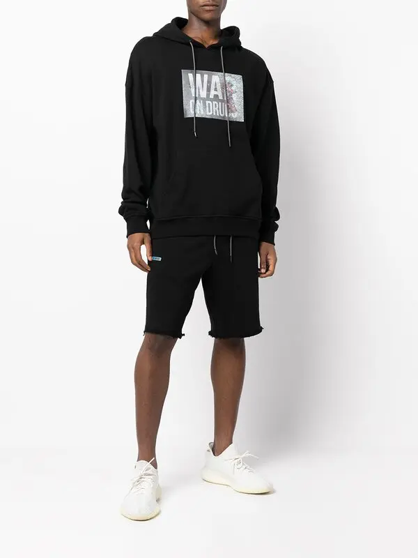 MOSTLY HEARD RARELY SEEN Graphic-print Jersey Hoodie - Black