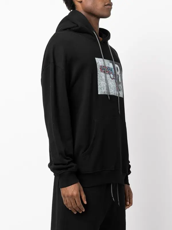MOSTLY HEARD RARELY SEEN Graphic-print Jersey Hoodie - Black
