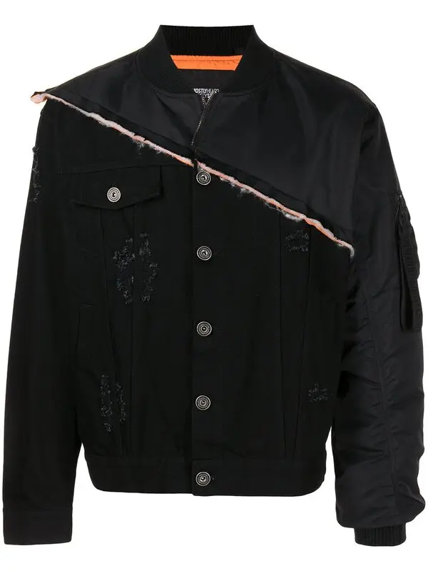 MOSTLY HEARD RARELY SEEN Patchwork Panelled Denim Jacket