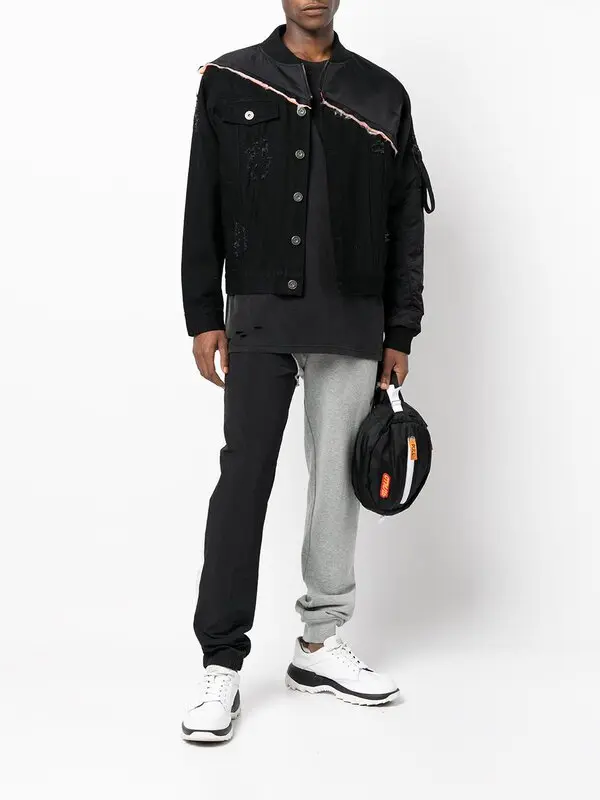 MOSTLY HEARD RARELY SEEN Patchwork Panelled Denim Jacket