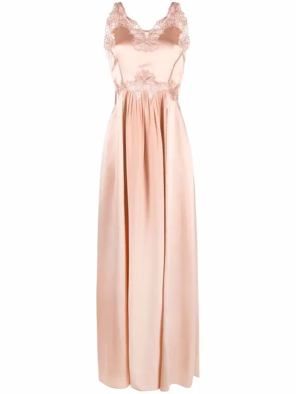 Alberta Ferretti Layered Silk Maxi Dress