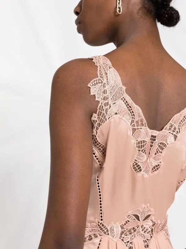 Alberta Ferretti Layered Silk Maxi Dress