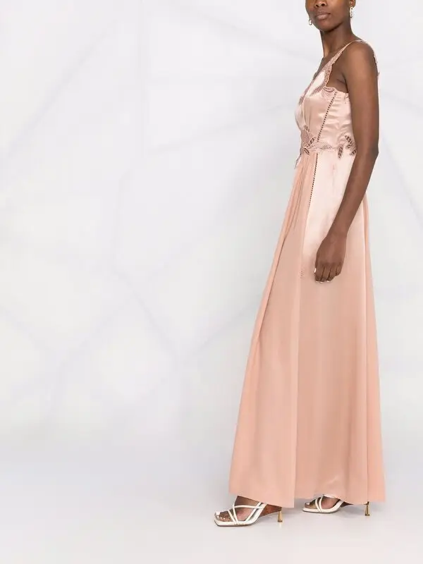 Alberta Ferretti Layered Silk Maxi Dress