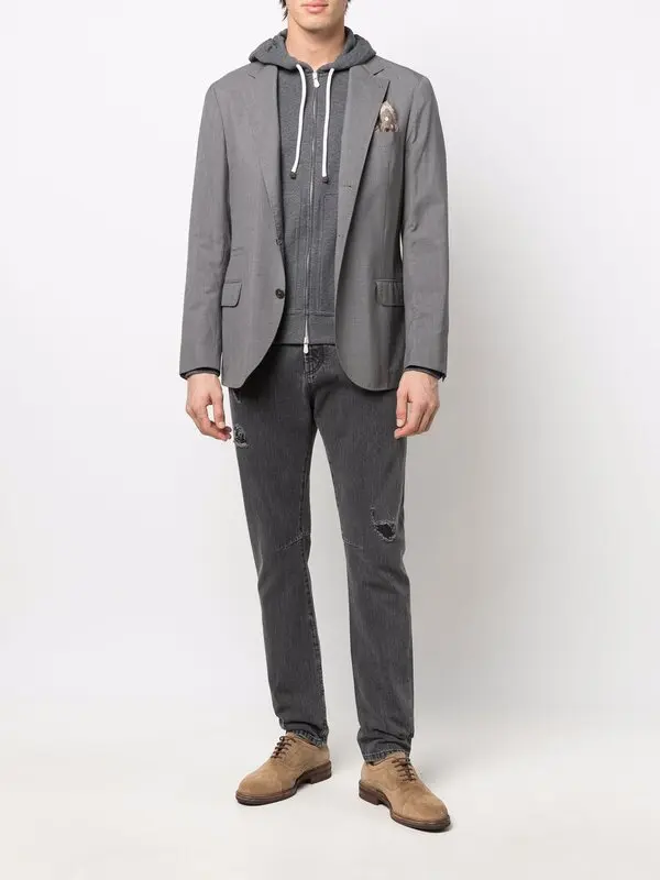 Brunello Cucinelli Straight-leg Ankle-length Jeans - Grey