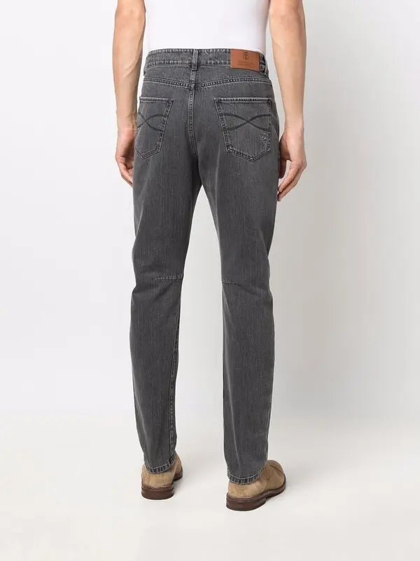 Brunello Cucinelli Straight-leg Ankle-length Jeans - Grey
