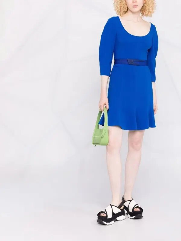Stella McCartney Puff-sleeve Belted Dress