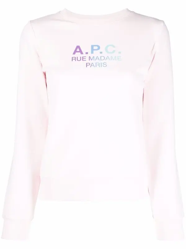 A.p.c. Rue Madame Paris Cotton Sweatshirt - Pink